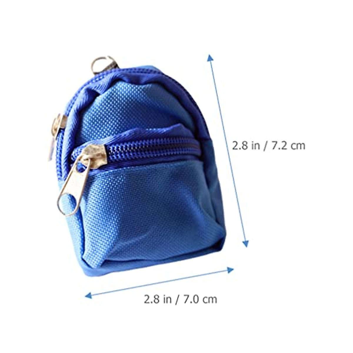 NUOBESTY 3pcs Mini Doll Backpack Mini House Backpack Mini Zipper Backpack School Bags Doll Accessories Miniatures Doll School Bags Toy Photography Props