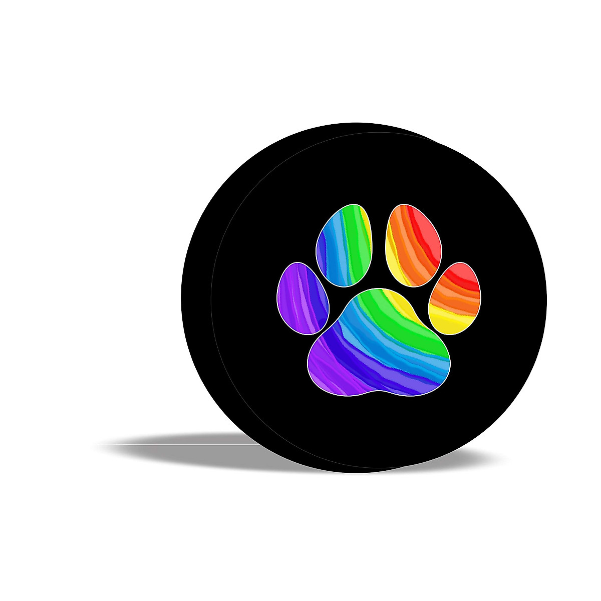 Tire Cover Central Paws Rainbow Spare tire Cover (Custom Made to Your tire Size-See menu)