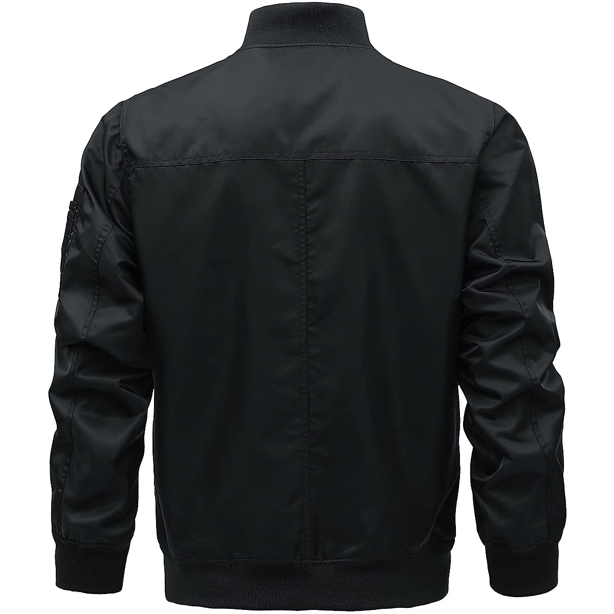 MOERDENG Men's Lightweight Bomber Jacket Outdoor Windbreaker Varsity Jacket Softshell Coat