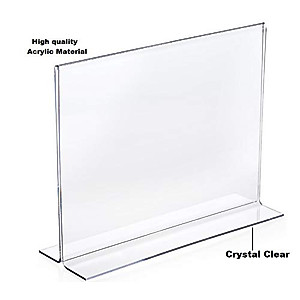 1InTheOffice Acrylic Stand-Up Horizontal Sign Holder 8.5x11"6 Pack"