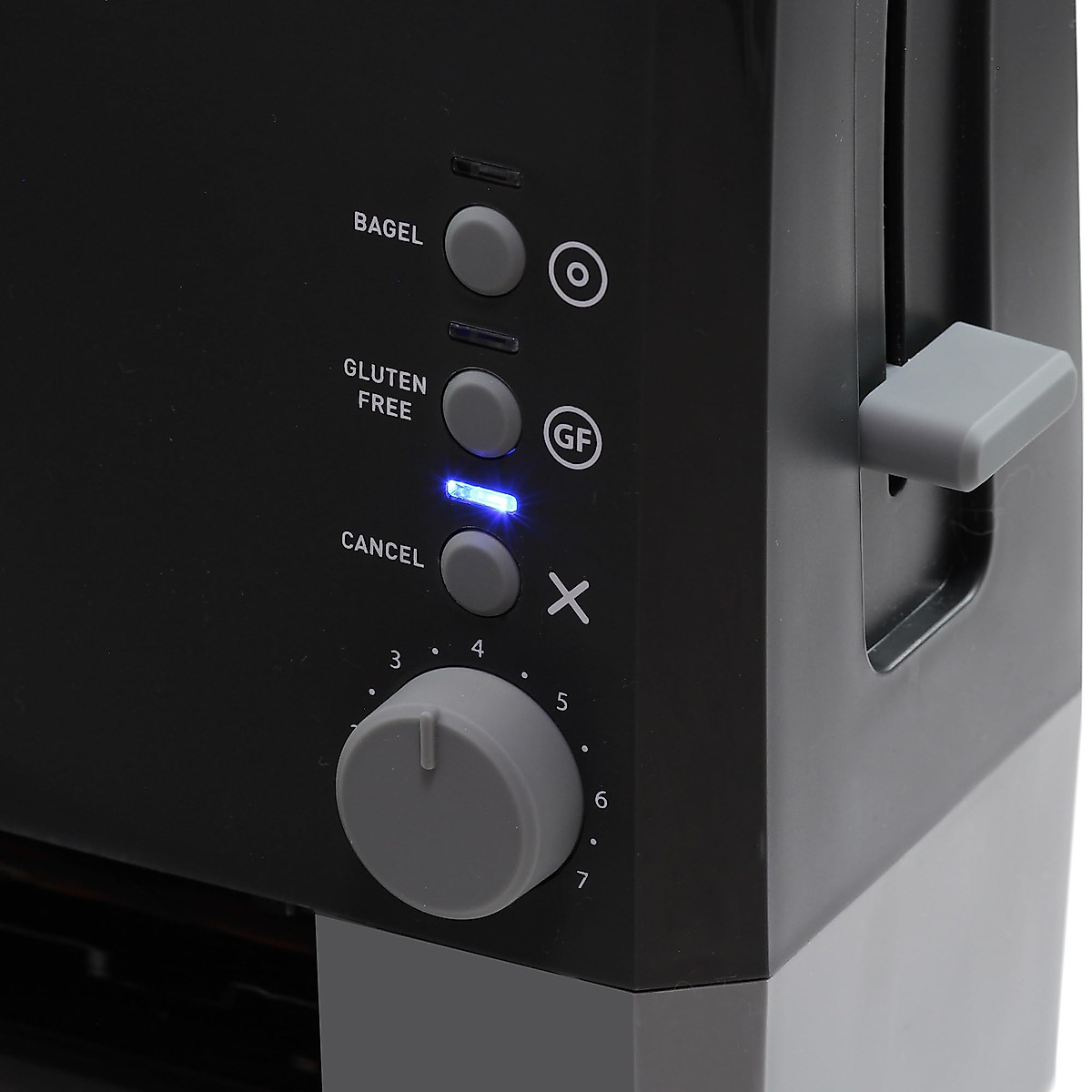 West Bend 77224 Toaster 2 Slice QuikServe Wide Slot Slide Through with Bagel and Gluten-Free Settings and Cool Touch Exterior Includes Removable Serving Tray, Black