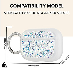 Case-Mate Protective AirPod Pro Case Cover, Soft Silicone Cover with Keychain Ring for Men and Women, Compatible with Apple AirPods Pro, Front LED visible - Twinkle Stardust