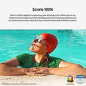 SAMSUNG QN65Q60CAFXZA 65" QLED 4K Quantum HDR Dual LED Smart TV with an Austere 5S-4KHD2-2.5M V-Series 2.5m Premium 4K HDR HDMI Braided Cable (2023)(USED)