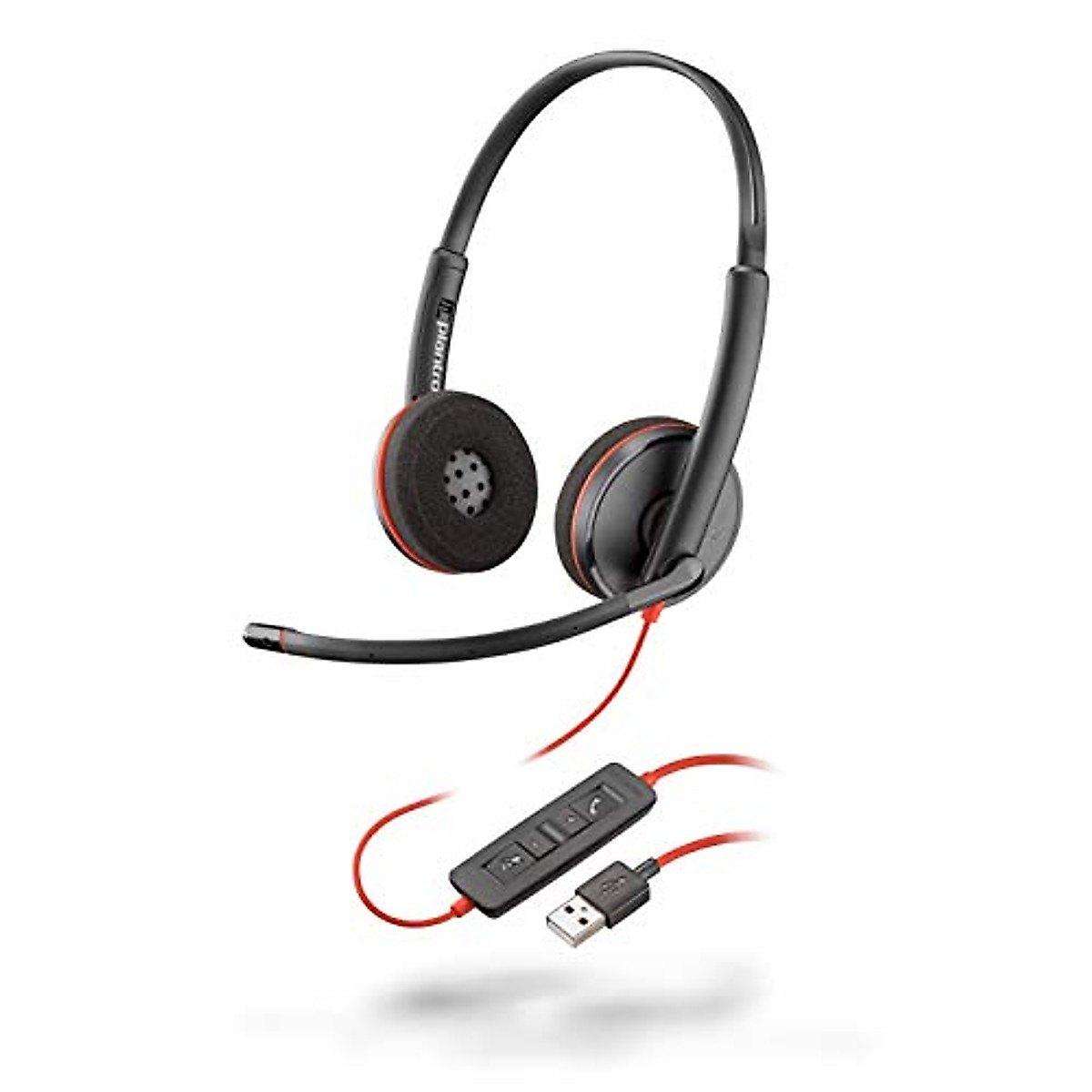 Plantronics - Blackwire 3220 - Wired Dual-Ear (Stereo) Headset with Boom Mic - USB-A to connect to your PC and/or Mac