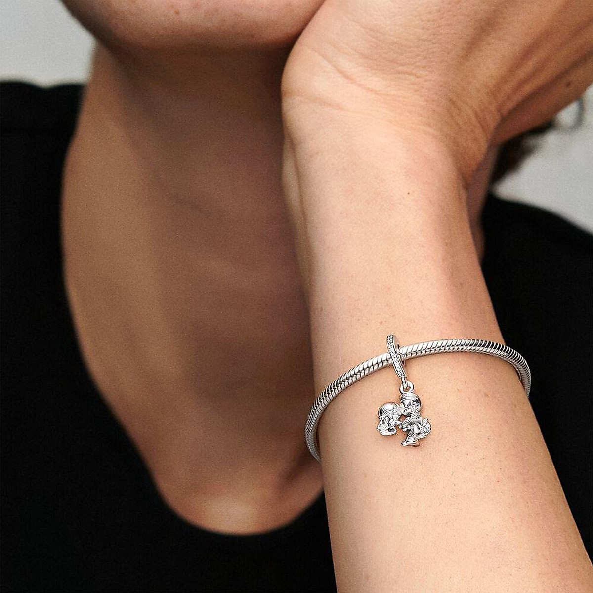 Meteor Crush Married Couple Cubic Zirconia Family Charms 925 Sterling Silver Heart Beads Birthday Jewelry Gifts Women for Pandora Bracelet