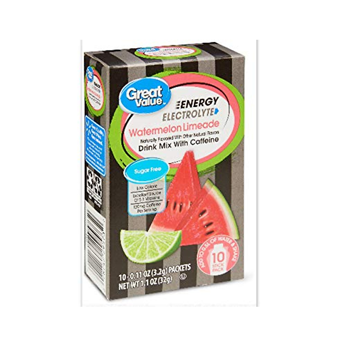 Great Value Electrolyte Energy 4 pack: Watermelon Limeade (40 packets)