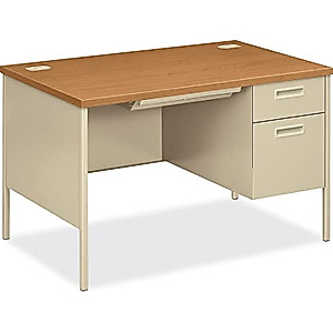 HON The Company Metro Classic Pedestal Desk, 48" x 30" x 29-1/2", Harvest,Putty