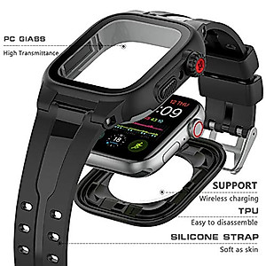 44mm Apple Watch Series 6 Series 5 Series 4/SE Waterproof Case, Built-in Screen Protector, Apple Watch Shockproof and Dustproof Case for Series 6/5/4/SE Case