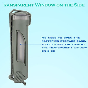 SunshineFace Rechargeable Battery Storage Waterproof Battery Case for 18650/AA/AAA/CR123 Batteries