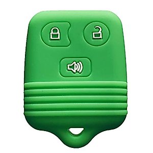 Rpkey Silicone Keyless Entry Remote Control Key Fob Cover Case protector Replacement Fit For Ford Lincoln Mercury Mazda CWTWB1U331 GQ43VT11T CWTWB1U345 8L3Z15K601B 8L-3Z-15K-601B(green)