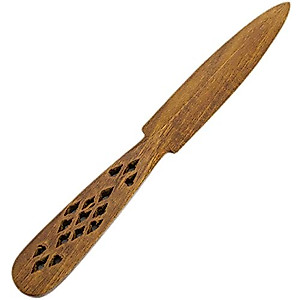 Mythrojan Wooden Knives, Athame Wiccan Wooden Handmade knife Pagan Witch Wizard wicca - Brown