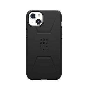 URBAN ARMOR GEAR UAG Case Compatible with iPhone 15 Plus Case 6.7" Civilian Black Built-in Magnet Compatible with MagSafe Charging Rugged Military Grade Dropproof Protective Cover