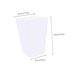 ULTECHNOVO 100pcs Popcorn Boxes Candy Containers Plastic Container Disposable Containers Cardboard Candy Container Necessities Treat Bags White Popcorn Bucket Supplies Candy Box Stripe