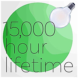 Asencia AN-03679 40 Watt Equivalent G25 Globe Frosted All Glass Vintage Filament Dimmable LED Light Bulb, Soft White, 6-Pack, 6 Pack