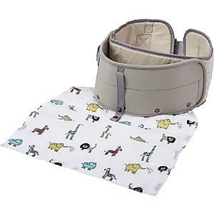 Primo LapBaby - Ergonomic, Adjustable, and Portable Infant Seating Aid for Travel, Feeding, and Working from Home with Animal Print Drop Cloth