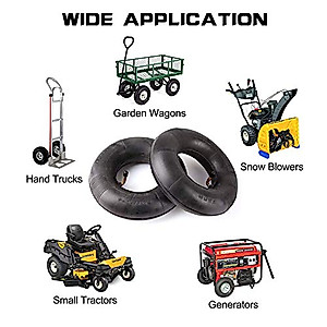 LotFancy 4.10/3.50-4" Inner Tube, 2Pcs 4.10-4 Replacement Tube for Hand Truck, Dolly, Hand Cart, Utility Wagon, Utility Carts, Garden Cart, Snowblower, Lawn Mower, Wheelbarrow, Generator and More