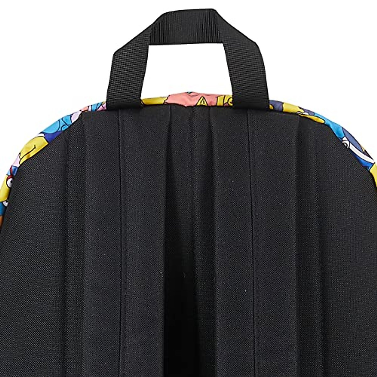 The Simpsons Homer Allover Backpack - The Simpsons Krusty The Clown, Homer, Bart and Lisa Bookbag - Knapsack for All (Yellow)