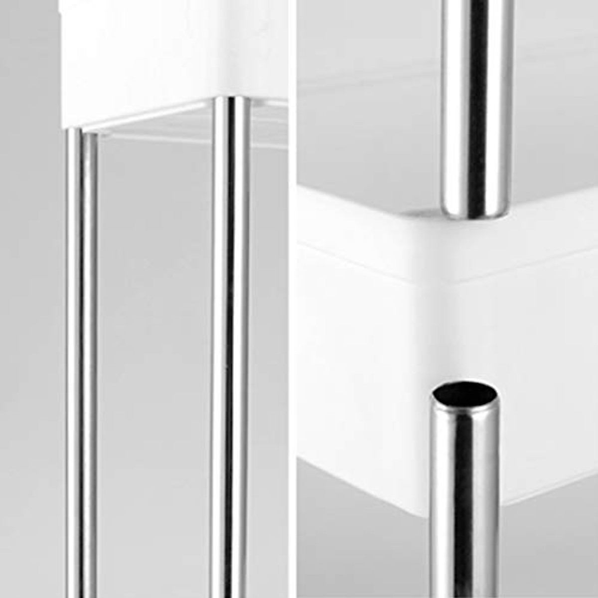 Xerhnan 4 Tier Slim Storage Cart Narrow Shelving Unit Organizer Slide Out Storage Rolling Utility Cart Tower Rack for Kitchen Bathroom Laundry Narrow Places,White