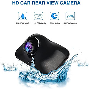 PARKVISION Mini Car Side View Camera/Rear View Camera/Front View Camera with Rotatable Lens,Paste Installation,Upside Down Flip Image Function Without Guideline