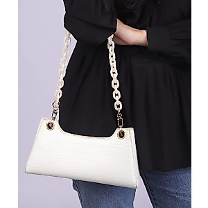 Chargances Resin Handbag Chain Strap 60cm Length Purse Chain Cross-Body Bag Chain Strap with Mental Clasp for Women Girls