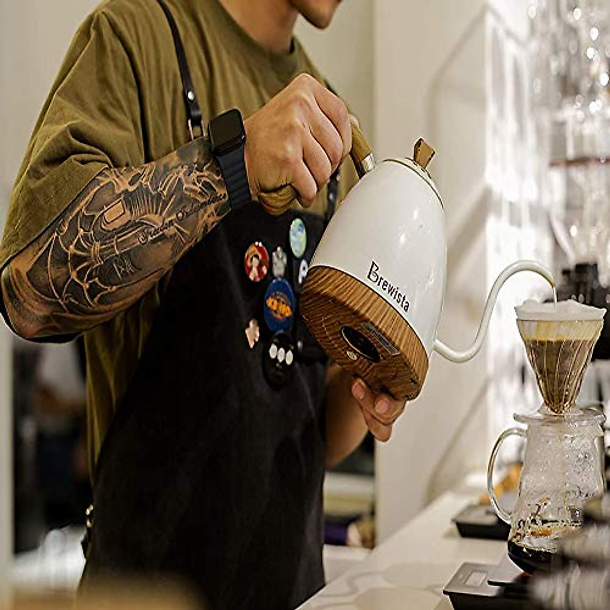 INI Compatible with Apple Watch Band 49mm 45mm 44mm 42mm 41mm 40mm 38mm - Adjustable Leather Strap with Magnetic Closure System for iWatch Series 9 Ultra 2 Ultra/8/7/SE/6/5/4/3/2/1 - Black