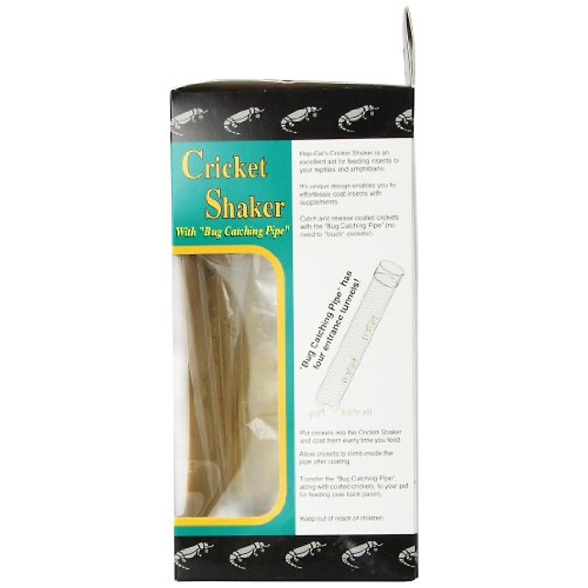 Rep-Cal SRP00500 Cricket Shaker with Bug Catching Pipe Reptile Vitamins and Supplements