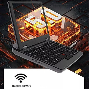 PUSOKEI Mini Laptop, Touchscreen Laptop, 7in HD Touch Screen, Intel J4105 Processor, HD Graphics 600, 12GB RAM, SSD Storage, HDMI, 2MP Webcam, 2.4G/5G WiFi, BT4.2, Metal Body, Windows10 (12G+1T)