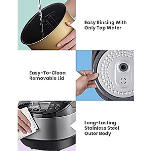 COMFEE' Rice Cooker, Japanese Large Rice Cooker with Fuzzy Logic Technology, 11 Presets, 10 Cup Uncooked/20 Cup Cooked, Auto Keep Warm, 24-Hr Delay Timer