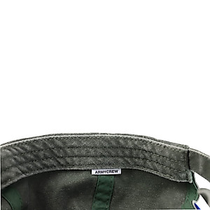 Armycrew XXL Oversize Big Washed Cotton Pigment Dyed Unstructured Baseball Cap - Olive