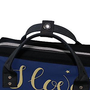 My Little Nest Large Capacity Baby Diaper Bag I Love You to The Moon and Back Durable Multi Function Travel Backpack for Mom Girls