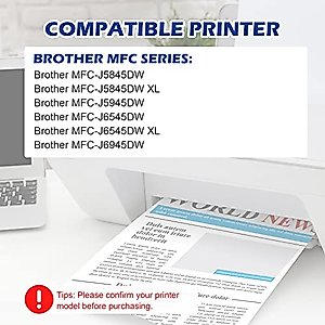 DOUBLE D LC3037 Ink Cartridges Compatible Replacement for Brother LC3037 LC3037XXL LC3039, High Yield use with MFC-J6945DW MFC-J5845DW XL MFC-J5945DW MFC-J6545DW XL (1 Each of lc3037 BK/C/M/Y) 4 Pack