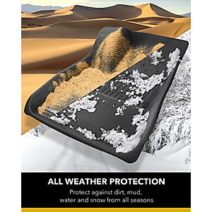 3D MAXpider Custom Fit Kagu Floor Mat (Black) Compatible with Ford Mustang 2015-2025 - Full Set