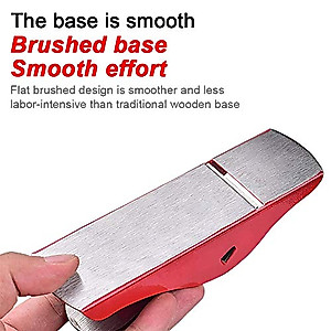Mini Hand Planer 3-1/2 inch Red Adjustable, used for Wood Craft Processing, Carving and Trimming Projects, Carpenter DIY Model Making (Hand Planer Red)