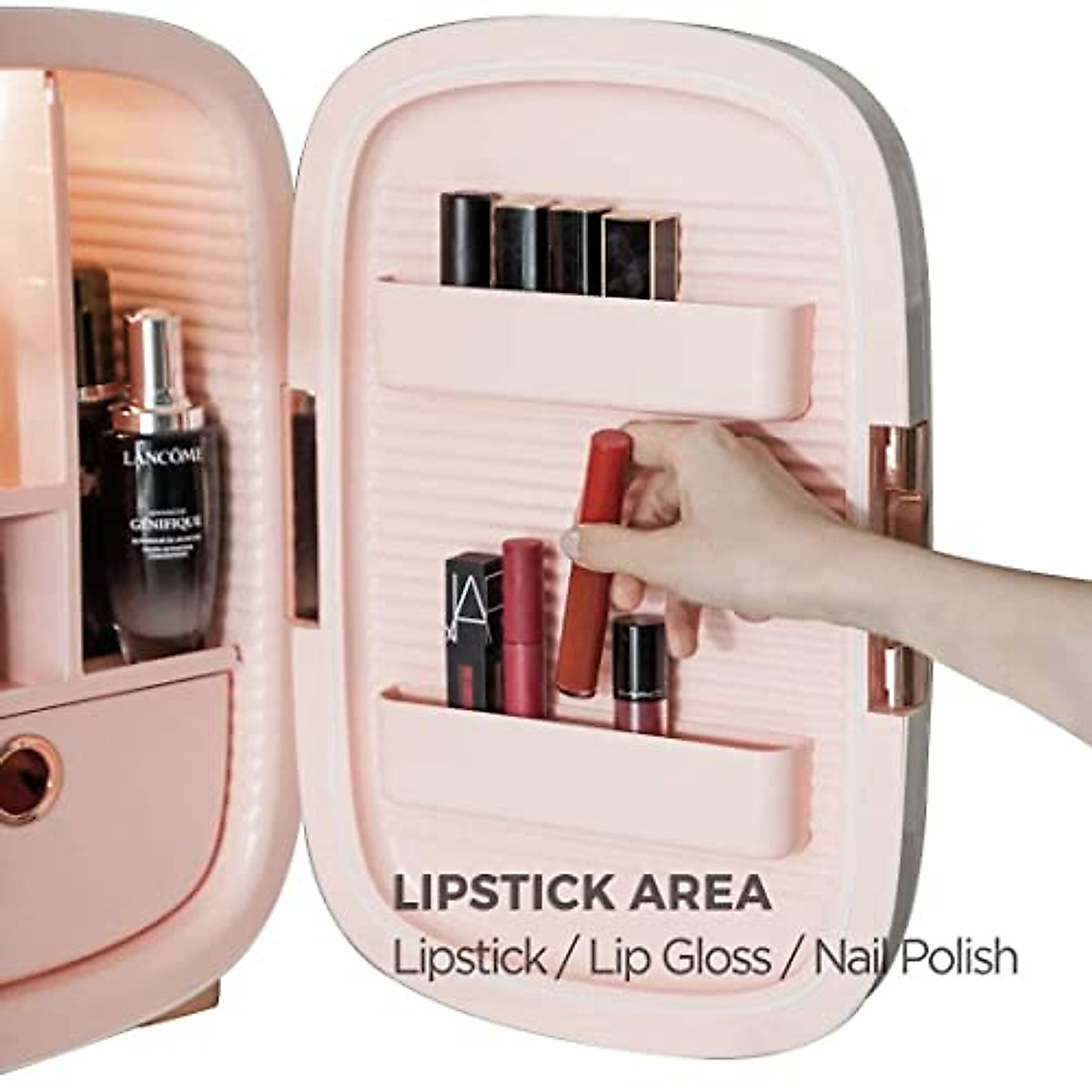 CAYNEL Beauty Mini Fridge 12Liter Smart breathing light display for Skincare& Cosmetics,Breast Milk,Portable Compact Personal Makeup Fridge 100% Freon-Free…