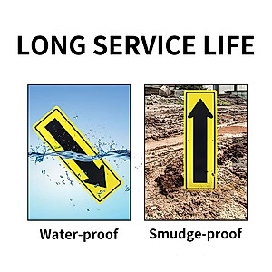 2-Pack Large Arrow Symbol Sign,for Indoor or Outdoor Use，18"x 6" .04" Aluminum Reflective Sign Rust Free Aluminum-UV Protected and Weatherproof