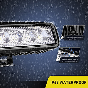 Nilight Led Light Bar 2PCS 18w Spot Driving Fog Light Led Pods Off Road Lights Boat Lights driving lights Led Work Light SUV Lamp,2 years Warranty