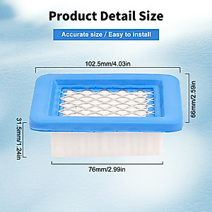 JICHEKU A226000032 Air Filter for Echo PB403 PB403H PB403T PB413H PB413T PB500H PB500T PB580H PB580T PB603 PB611 PB620 PB620ST PB650 PB650H PB650T PB651T PB755SH PB755ST A226000031 Leaf Blower 5PCS