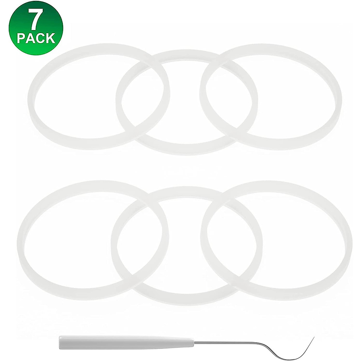 6-Pack Sealing Gaskets 3.2 inch/8.3 cm Rubber Gaskets O-Ring White Replacement Parts for Ninja Professional Blenders BL660 BL770 BL780…