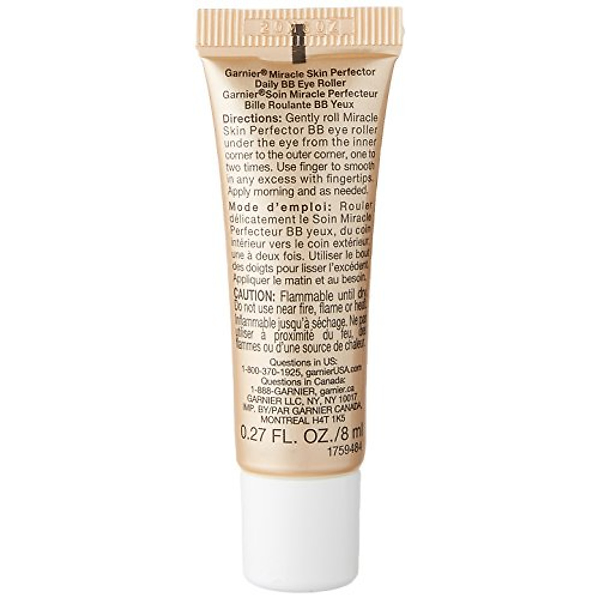 Garnier Skin BB Eye Miracle Skin Perfector Eye Roller, Light/Medium, 0.27 Fluid Ounce