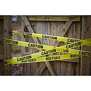 Premium Yellow Caution Tape 3 inch x 1000 feet, Bright Yellow w/Bold Black Text, 3" Wide for Maximum Readability, Strongest & Thickest Tape for Danger/Hazardous Areas