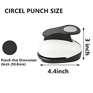 2"inch Hole Punch Circle Cutter Punches Paper Circles Craft Punches Large Circle Anywhere Punch, Whole, Round,Window,DIY Handmade Scrapbooking Engraving,Arts, (50.8mm) Circular