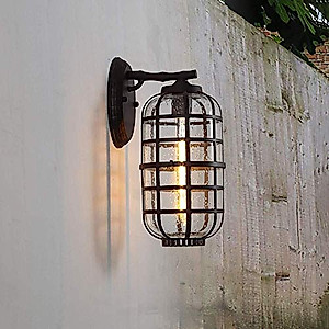 JIAHE115 Waterproof Outdoor Balcony Villa Exterior Wall Home Door Wall Light Garden Light Outdoor Wall Lamp Glass Sun Room Terrace Sconce Lantern