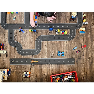 PlayTape Road Tape for Toy Cars - Sticks to Flat Surfaces; No Residue; 2-Pack of 30 ft. x 4 in. Black Road