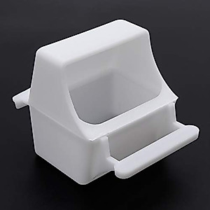 ForHe Parrot Automatic Feeder,No-Mess Bird Feeder,Cage Accessories for Budgerigar Canary Cockatiel Finch Parakeet Seed Food Container (Transparent)