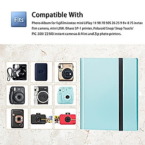 432 Pockets Photo Album for Fujifilm Instax Mini Camera, Polaroid Snap PIC-300 Z2300 Instant Camera, 2x3 Photo Album Book for Fujifilm Instax Mini 11 12 9 Evo 90 70 40 8 7 LiPlay Instant Camera(Blue)
