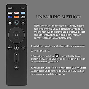 XRT260 Voice Remote for Vizio TV, Replacement Voice Remote Control XRT260 Compatible with VIZIO 4K HDR Smart TV 2021 V-Series and M-Series P-Series and OLED-Series Remote