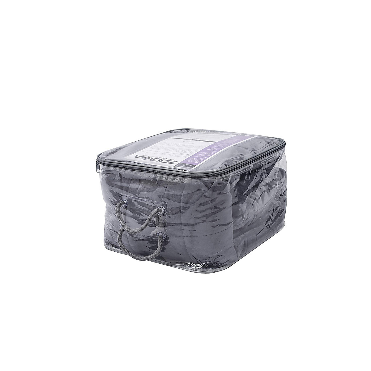 ZooVaa Weighted Sleeping Bag - Soft Microfiber Minky Weighted Blanket 13LB Compression Camping Blanket with Glass Beads for Kids and Small Adults (30x80” Dark Gray)