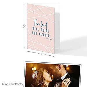 4x6 Blank Christian Greetings Bible Verse Scripture Cards with Envelopes and Matching Stickers, Boxed Set of 20 Religious Inspirational Cards in 5 Unique Designs by Nora's Nursery