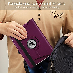 Fintie Case for iPad Pro 9.7-360 Degree Rotating Stand Protective Cover with Smart Stand Cover Auto Sleep/Wake Feature for iPad Pro 9.7 Inch (2016 Version), Purple