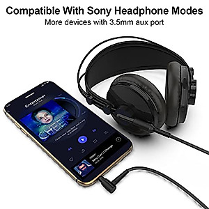 Xivip WH-1000XM3 Headphones Audio Cable,3.5mm Headphones Audio Cable,4.9 ft Aux Cord Compatible with Sony WH-1000X WH-H900N MDR-1AM2 MDR-10R MDR-ZX770BN MDR-100ABN Headphones (Black)